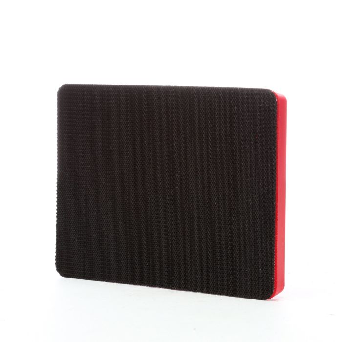 3M™ Hookit™ Pad 20433, 3 in x 4 in x 1/2 in Red Foam, 10 ea/Case